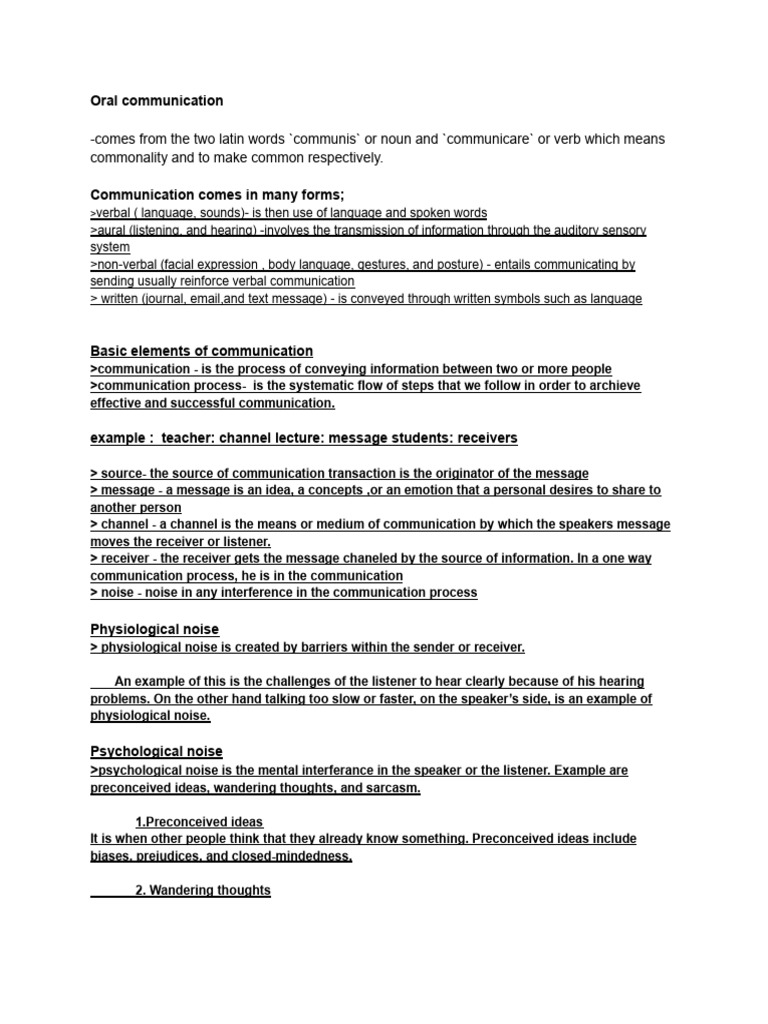 Oral Communication | PDF | Communication | Universe