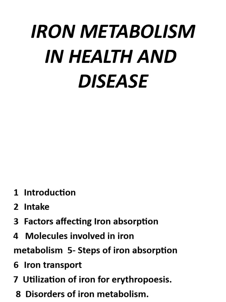 Iron Metabolism | PDF | Iron | Hemoglobin