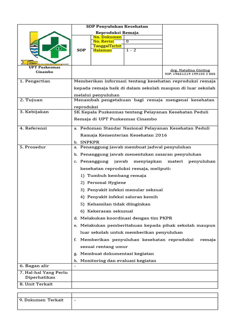 Materi Penyuluhan Kespro Remaja | PDF