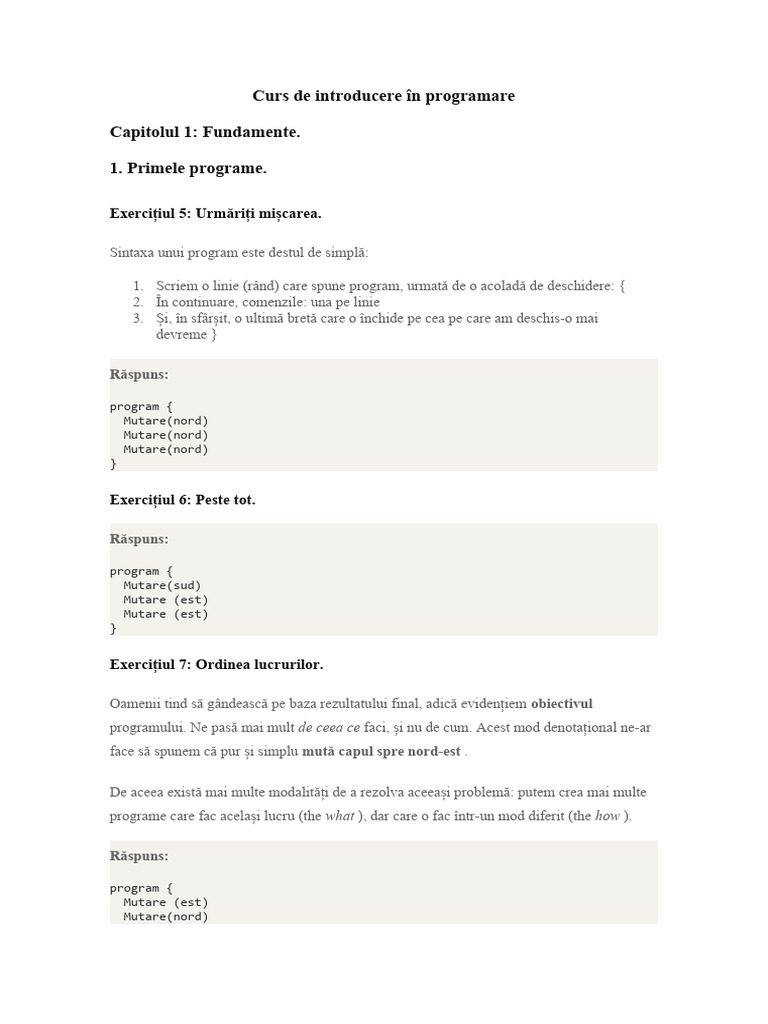 Exerciții Mumuki | PDF