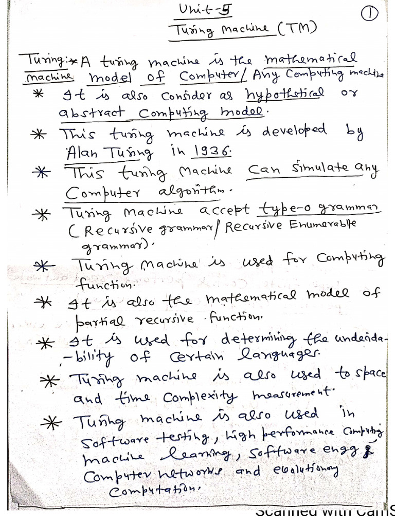 Tafl Unit 5 Notes Pdf