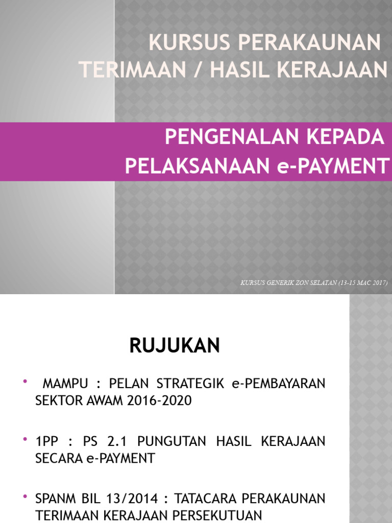 Pengenalan Kepada Pelaksanaan e Payment | PDF