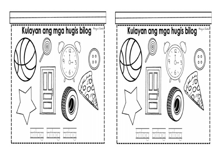 Hugis Bilog Coloring | PDF