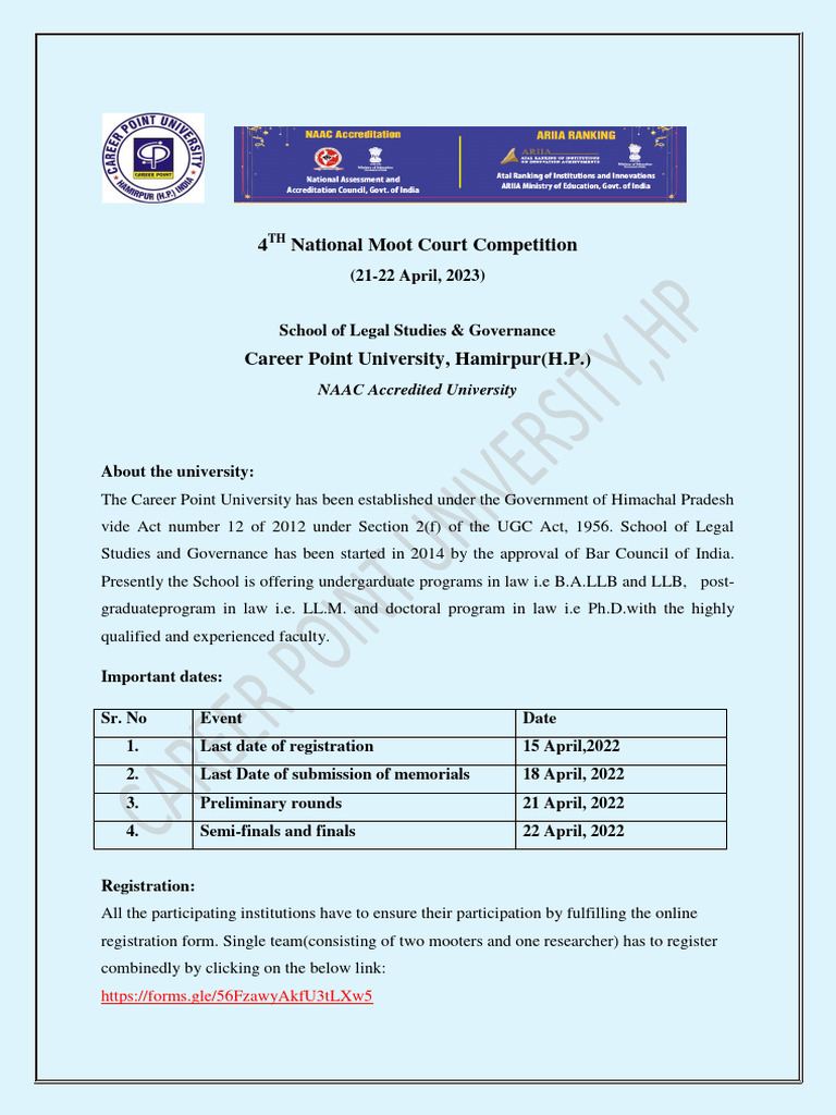 Moot Court Brochure CPUH | PDF | Temple | Justice