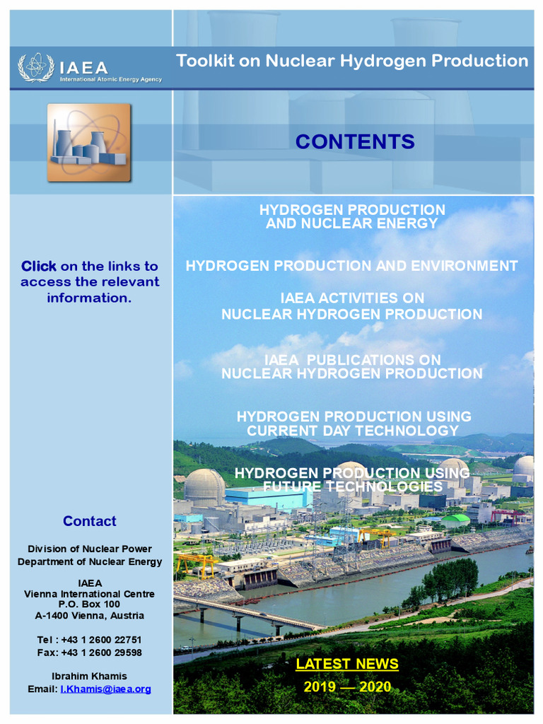 IAEA Toolkit On Nuclear Hydrogen Production 2019-2020 | PDF | Nuclear ...