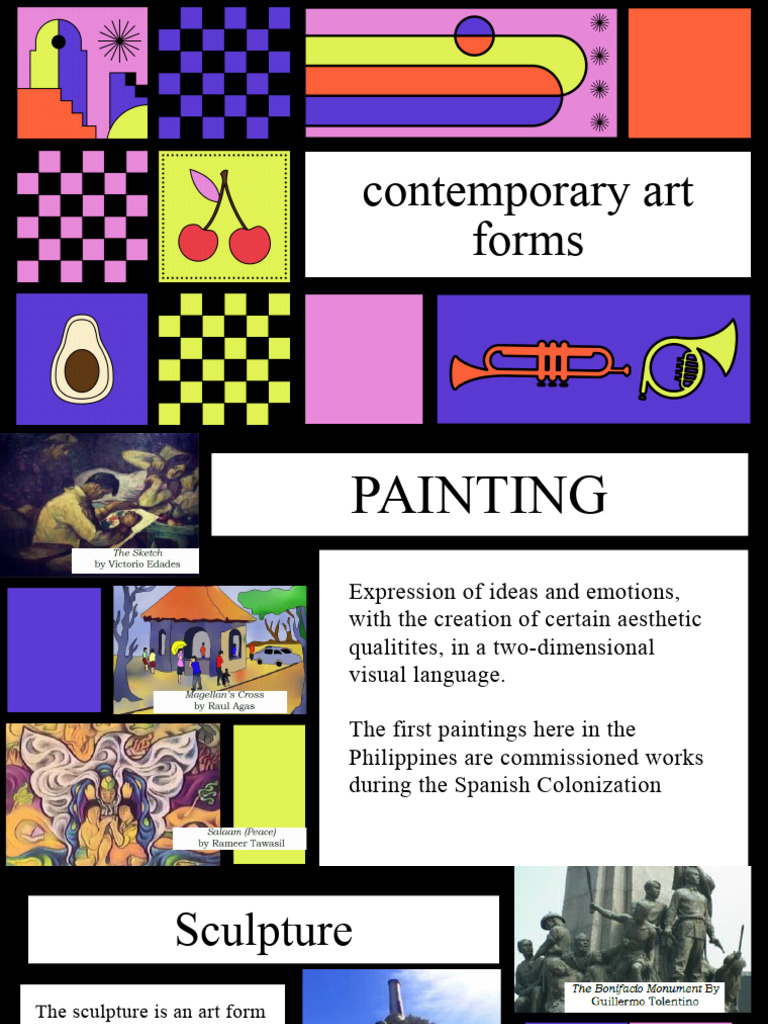 Neon Outline Introduction To Visual Arts Presentation | PDF | The Arts | Paintings