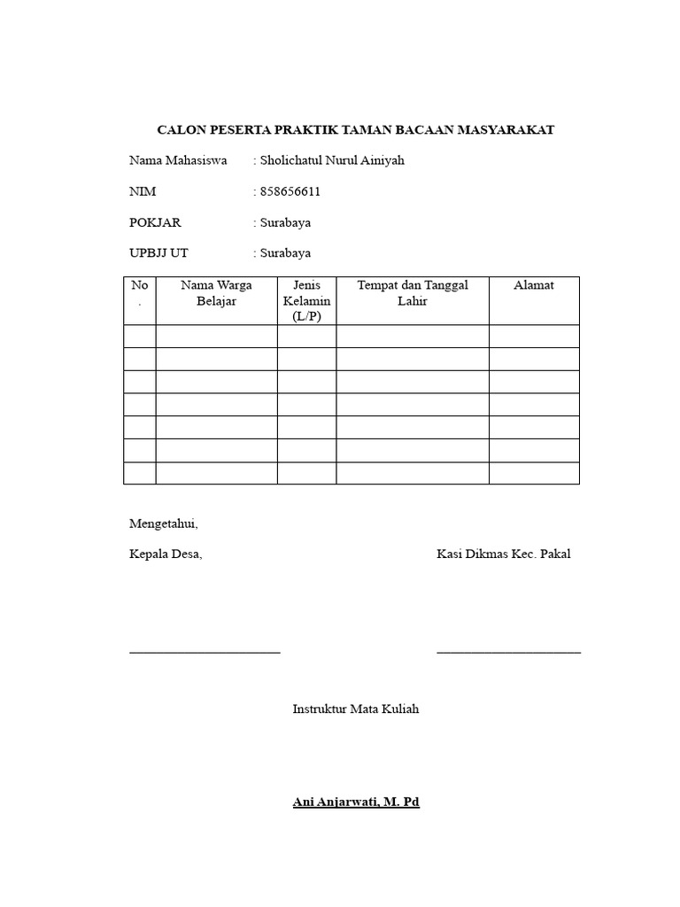 Format 1 PBK | PDF | Pengembangan Diri | Sains & Matematika