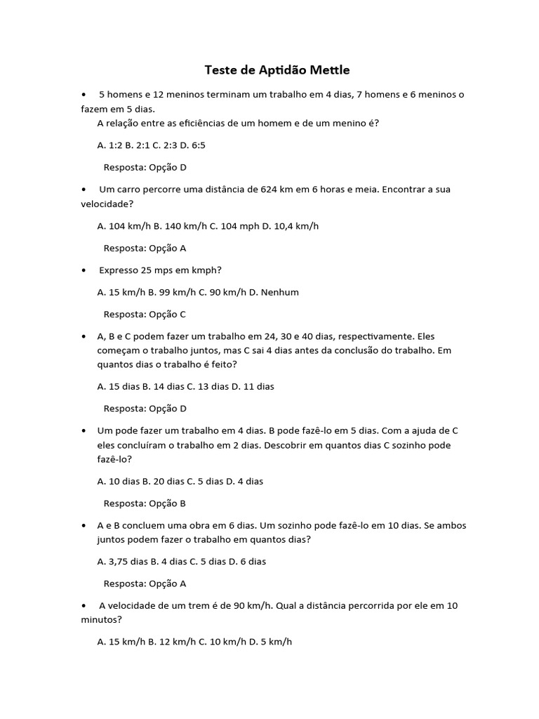 Teste de Aptidão Mettl | PDF Teste de Aptidão Mettl | PDF
