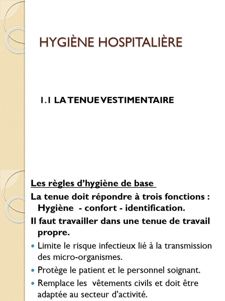 1.hygiene Hospitaliere | PDF