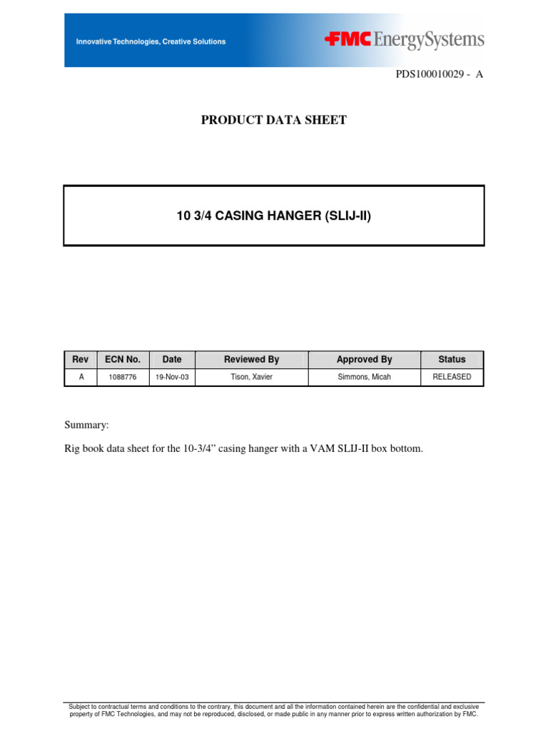 10-75 Casing Hanger Data Sheet | PDF | Casing (Borehole) | Industrial ... 10-75 Casing Hanger Data Sheet | PDF | Casing (Borehole) | Industrial ...