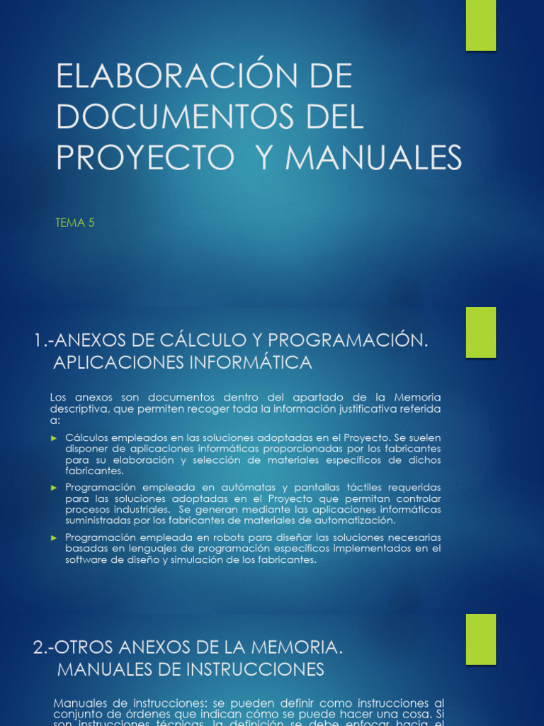 Elaboración de Documentos Del Proyecto y Manuales | PDF | Calidad (comercial) | Residuos