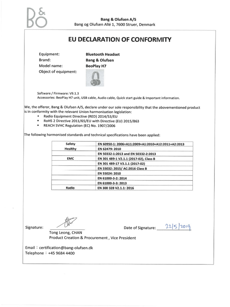 Eu Doc 2019 Beoplay h7 | PDF