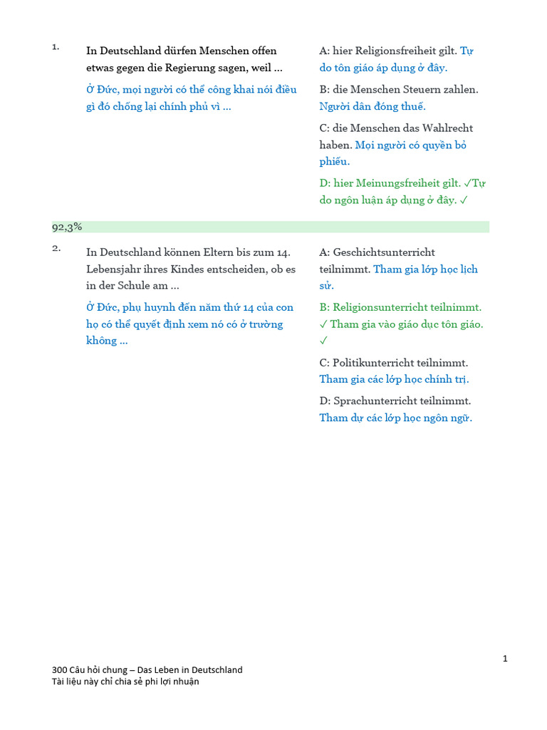 300 Fragen Das Leben in Deutschland | PDF 300 Fragen Das Leben in Deutschland | PDF