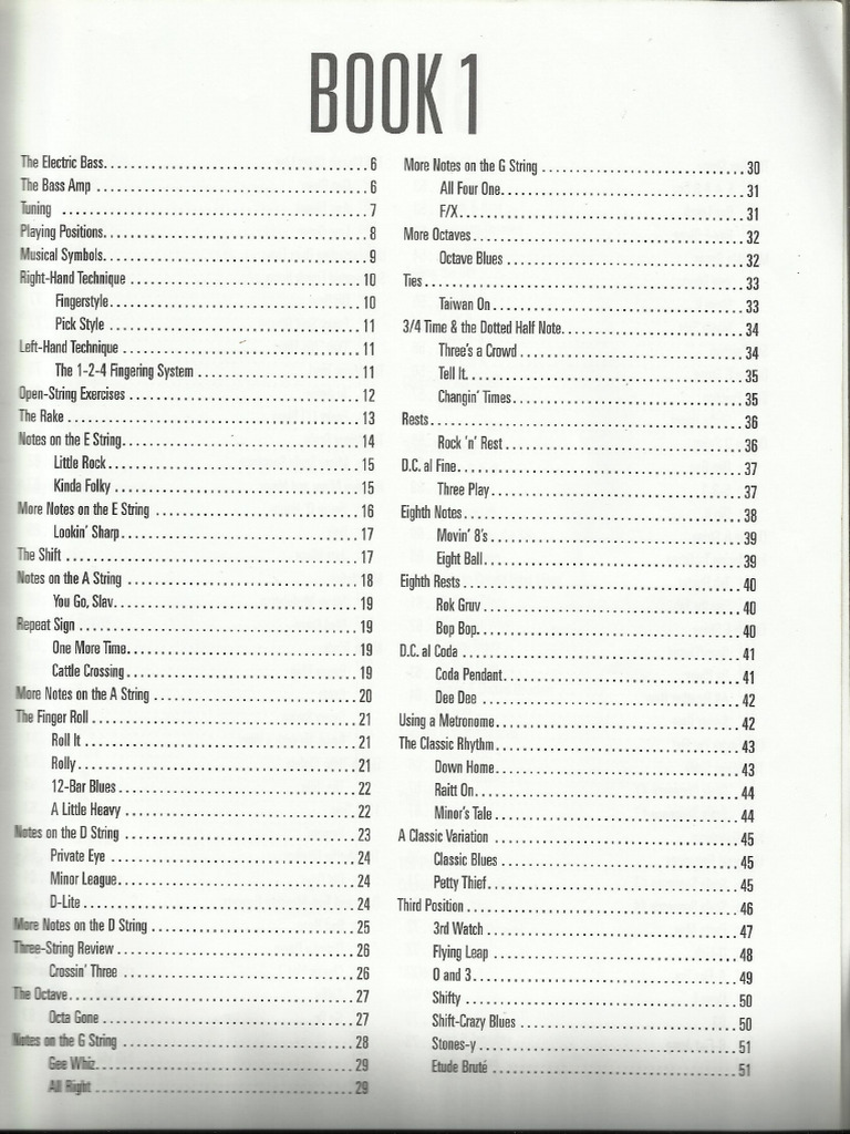 Ed Friedlander Bass Method (3 Books) 1de4 | PDF