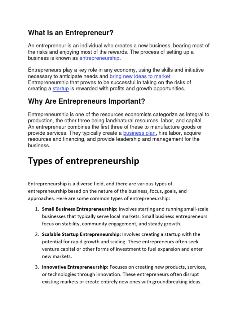Entrepreneurship Unit 1 | PDF | Entrepreneurship | E Commerce