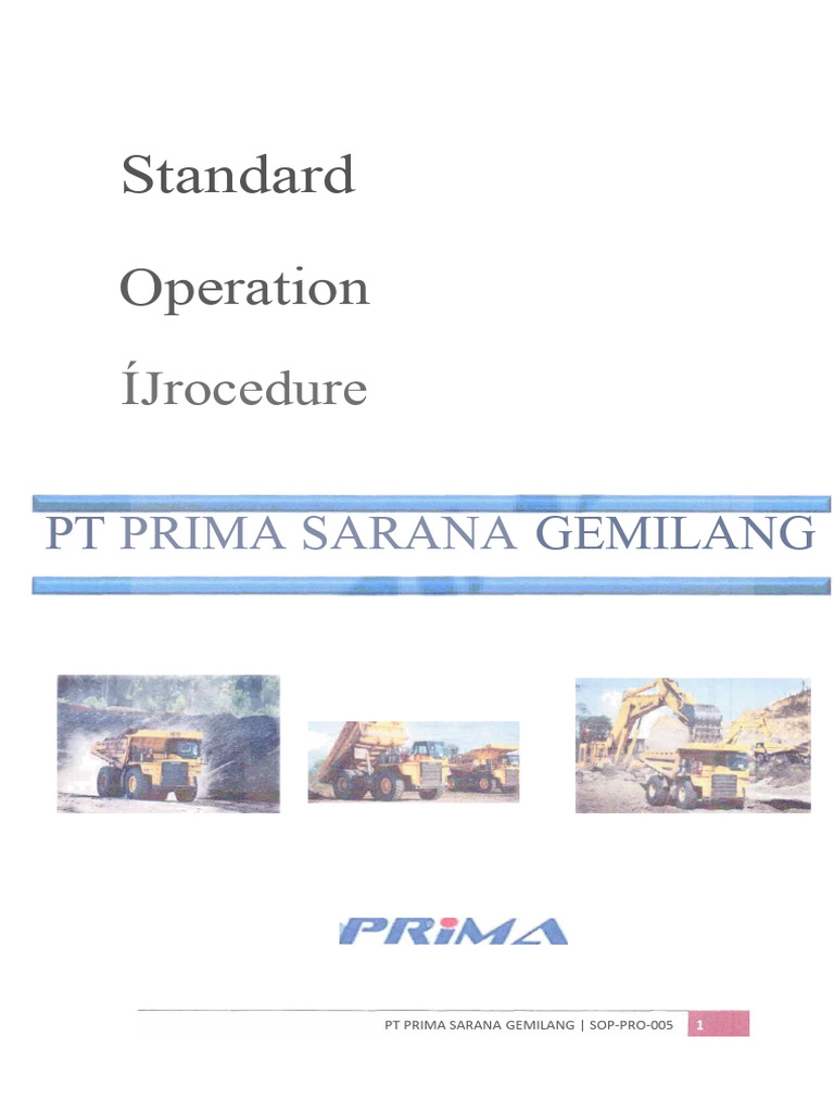 SOP-PRO-005 Coal Hauling Activity | PDF