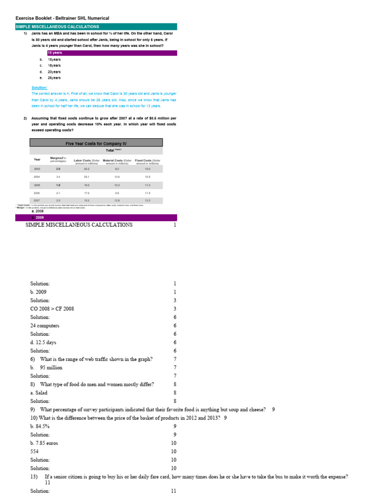 Numerical Problem Solving Guide | PDF