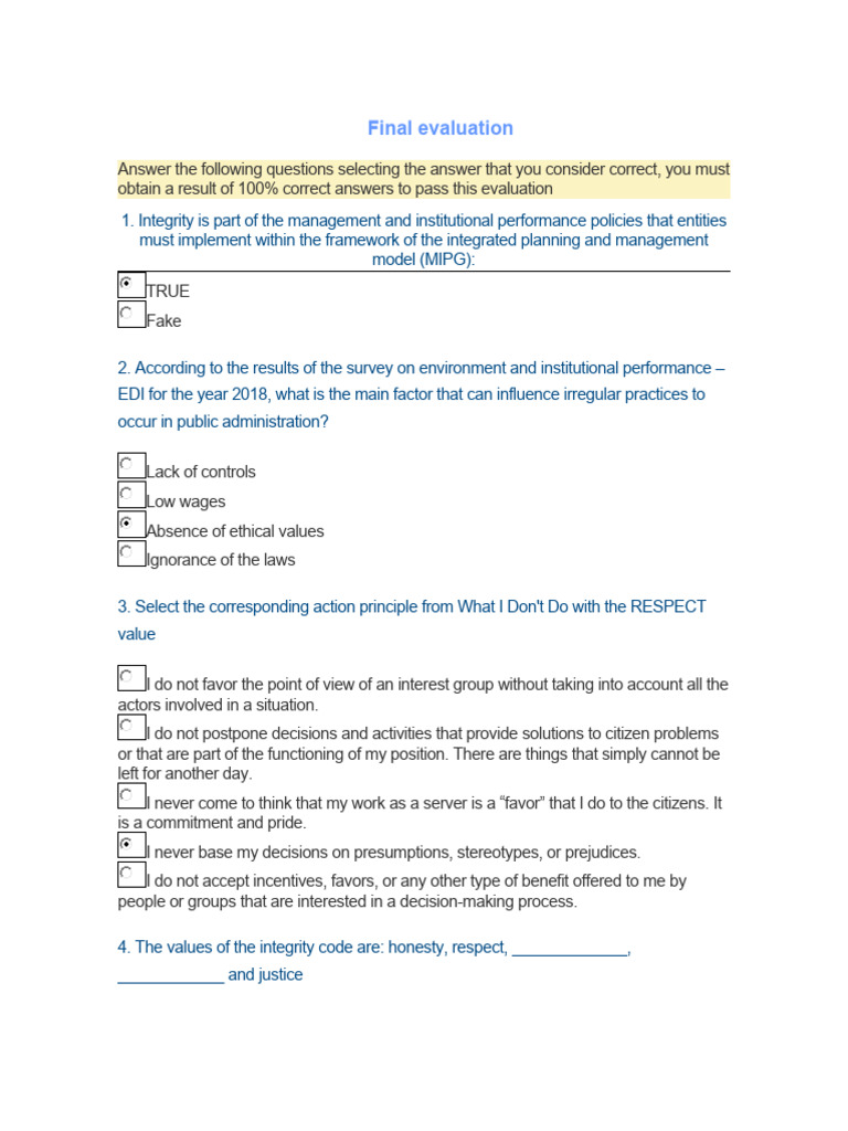 Final Evaluation | PDF | Finance & Money Management