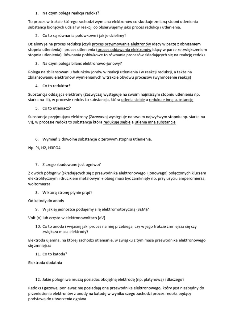 Pytania Kartkówka | PDF