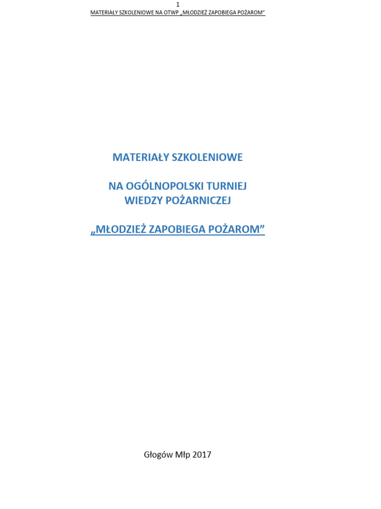 OTWP Materialy Szkoleniowe Glogow MLP 2018 | PDF