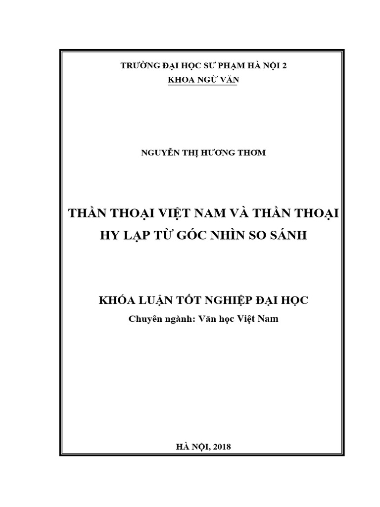 (123doc) - Luan-Van-Than-Thoai-Viet-Nam-Va-Than-Thoai-Hy-Lap-Tu-Goc-Nhin-So-Sanh | PDF