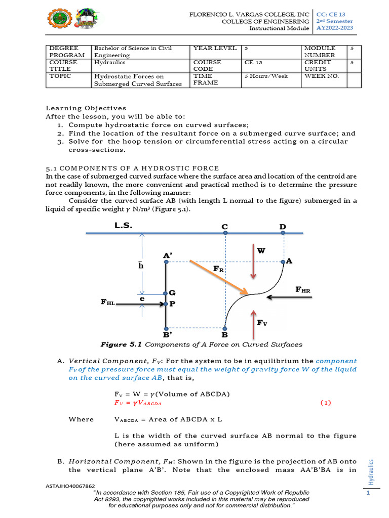 Hydraulics Lesson5 | PDF | Pressure | Stress (Mechanics)