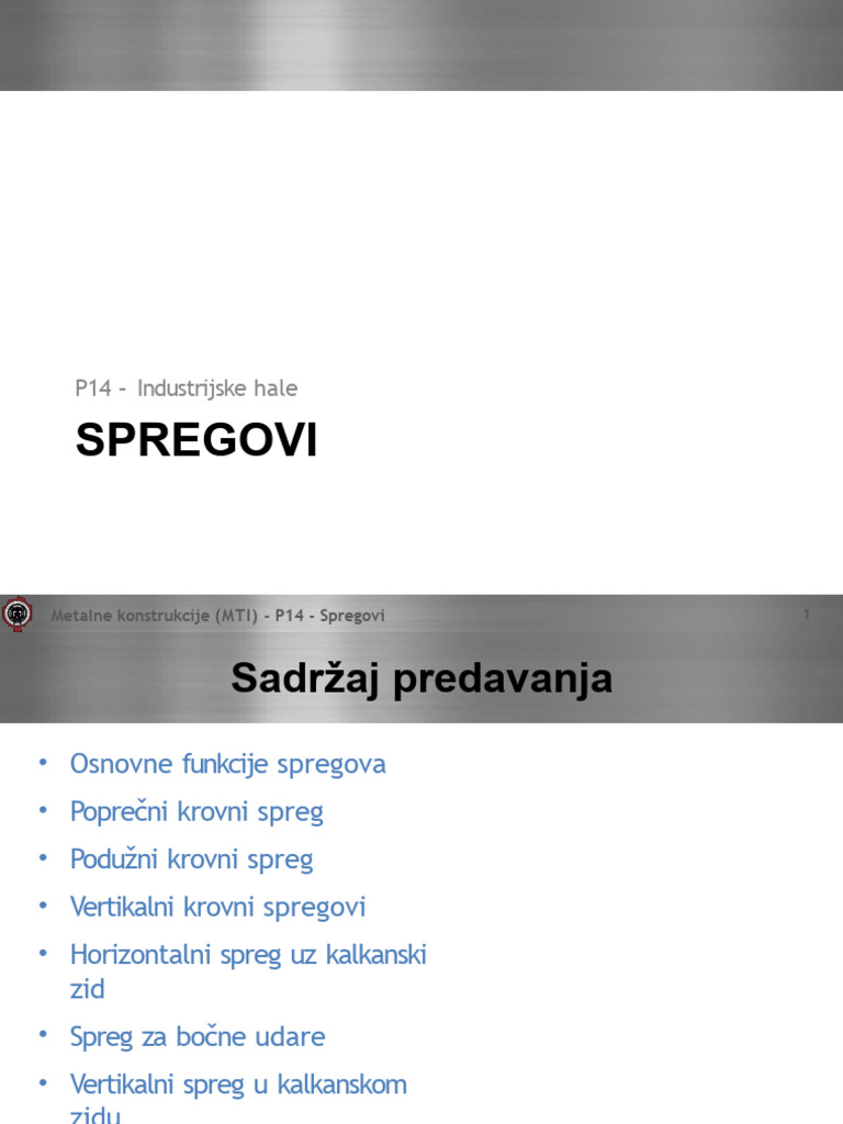 Metalne Konstrukcije Mti p14 | PDF