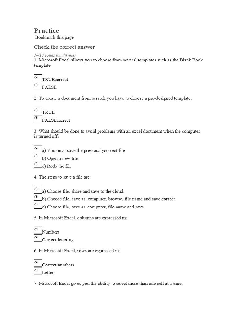 Excel Practice Download Free Pdf Microsoft Excel Computing