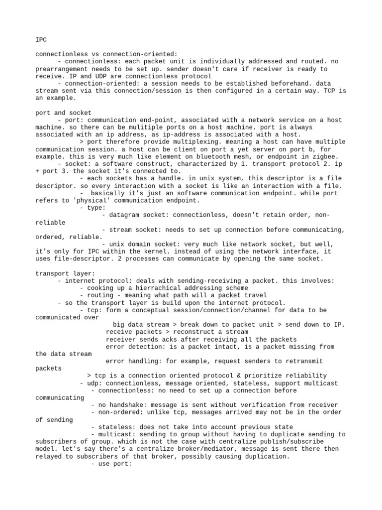 IPC | PDF | Network Socket | Port (Computer Networking)
