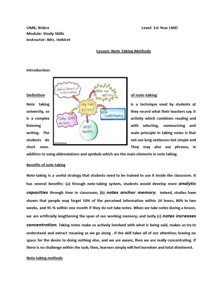 Note Taking Methods | Download Free PDF | William Shakespeare | Cognition
