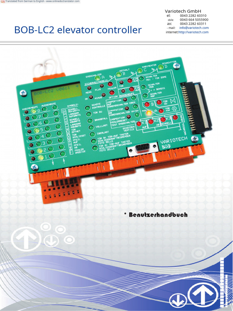 BOB-LC2 Aufzugsteuerung - De.en | PDF