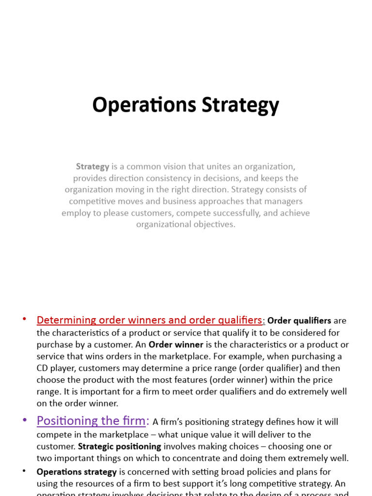 Operation Strategy | PDF | Inventory | Reliability Engineering