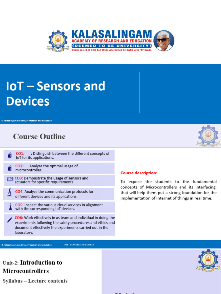 Unit 2 Introduction To Microcontroller | PDF | Teaching Methods & Materials