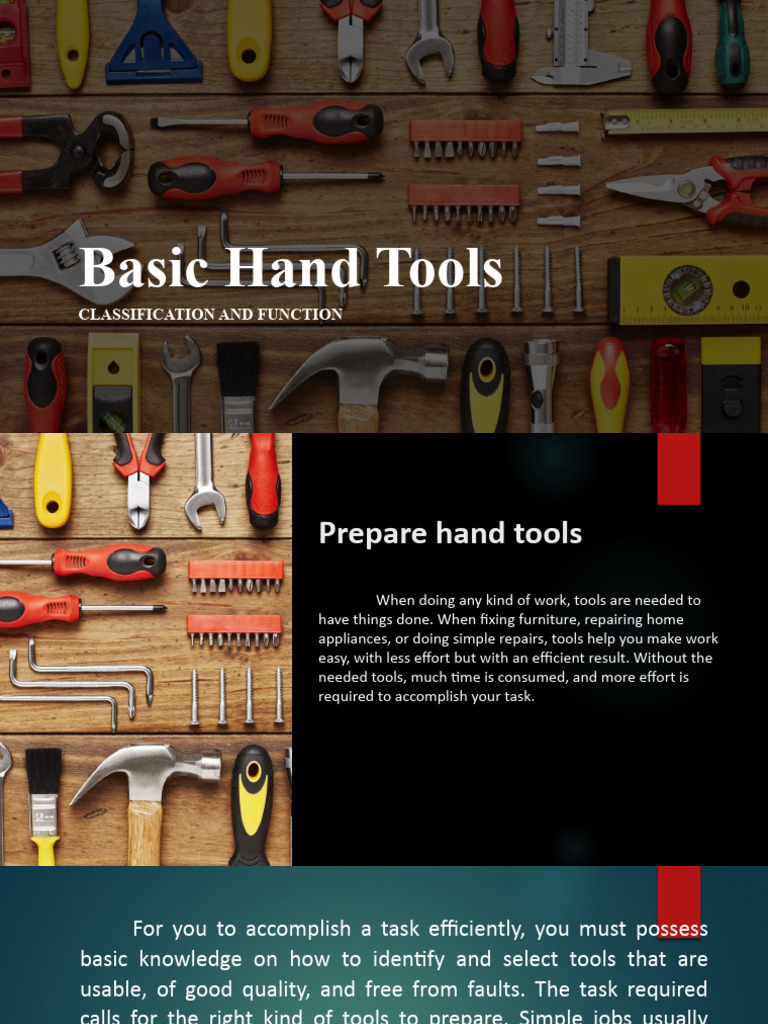 Lesson 3 Basic Hand Tools and 5S 2 | PDF | Screw | Drill Lesson 3 Basic Hand Tools and 5S 2 | PDF | Screw | Drill