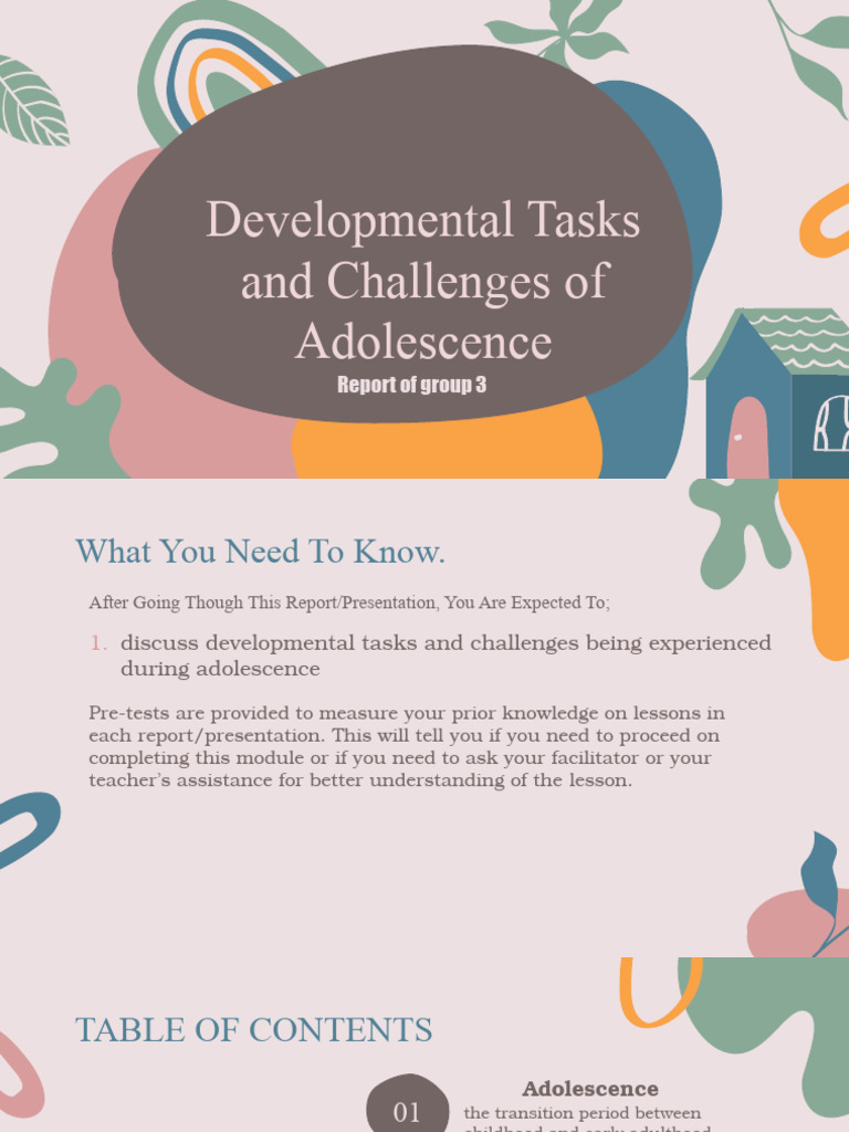 Coping with Adolescent Developmental Challenges | PDF | Wellness
