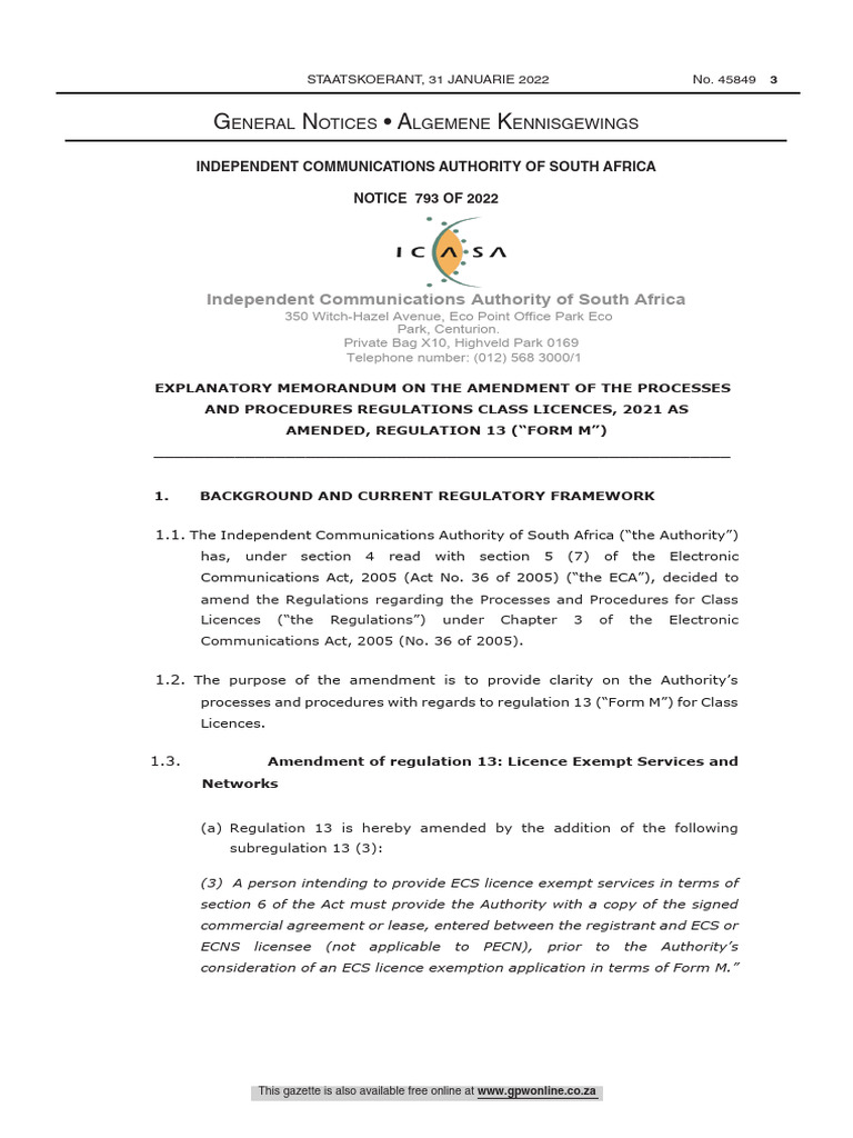 ICASA ECNS License Application Update | PDF | License | Justice