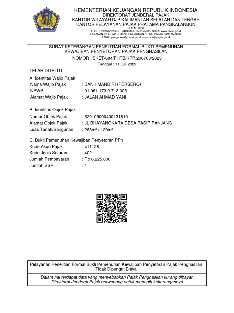 Sket-684 PHTB KPP.290703 2023 | PDF | Bisnis