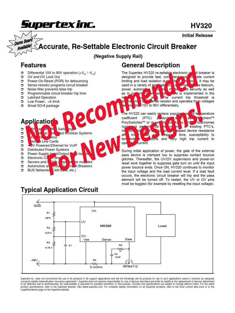 HV320 | PDF | Resistor | Field Effect Transistor