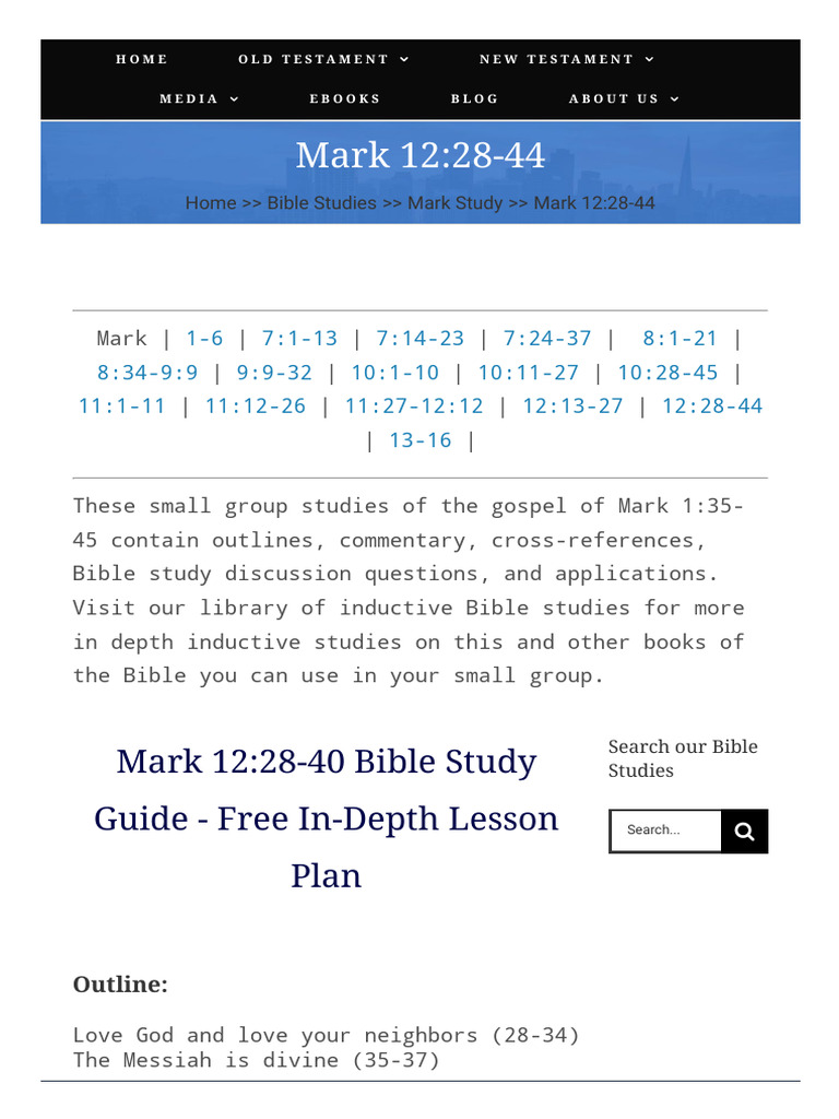 Mark1228 44BibleStudyGuide FreeInDepthLesson - 1697278826047 | PDF ...