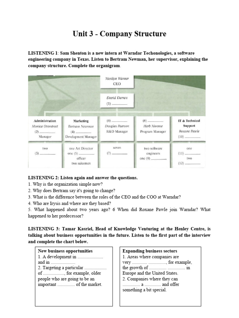 Warndar Tech Company Structure Overview | PDF