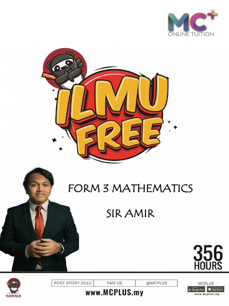SEMINAR ILMU FREE FORM 3 MATHS MR AMIR 29.12.2022 - Amir Maaruf | PDF | Abstract Algebra | Euclid