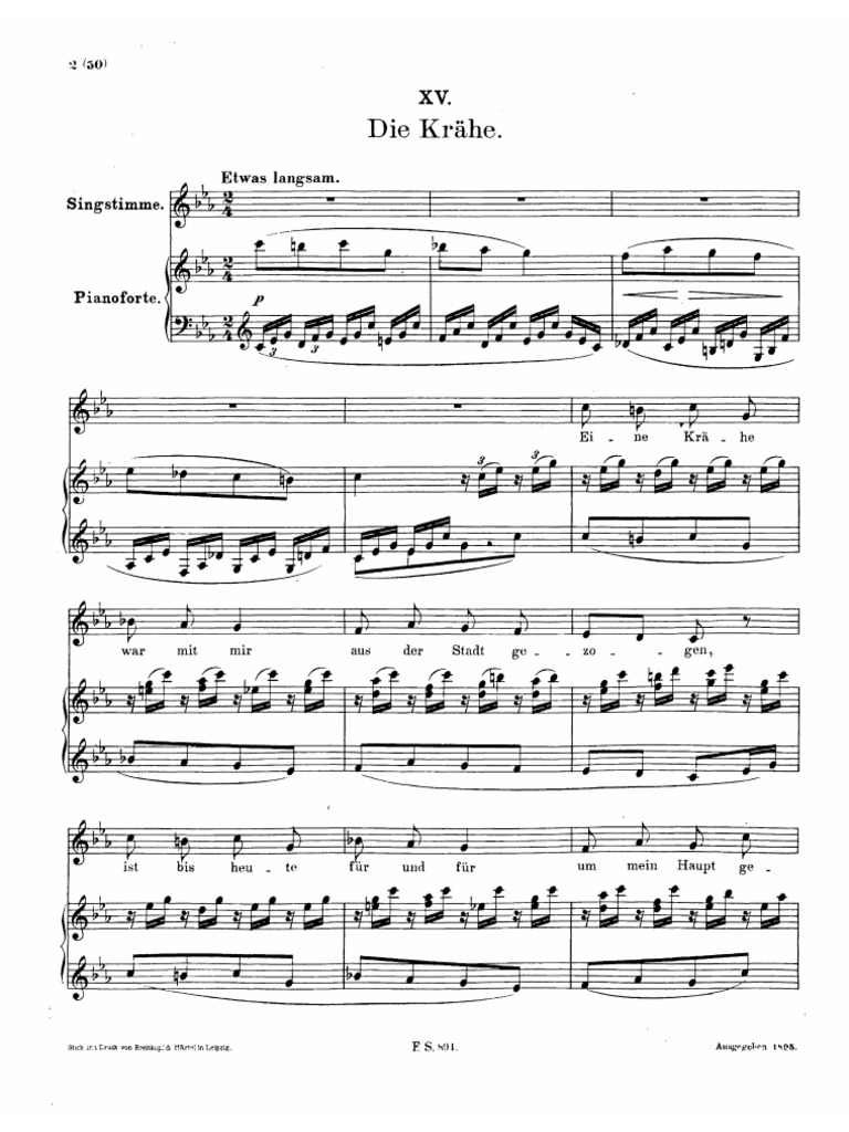 Die Krähe-Franz Schubert | PDF