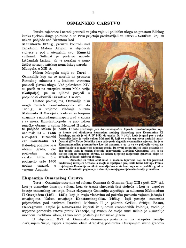 Lekcija 18 - Osmansko Carstvo | PDF