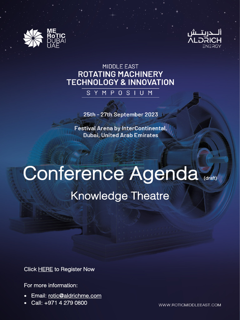 RoTIC Symposium 2023 Agenda | PDF | Pump | Gas Technologies