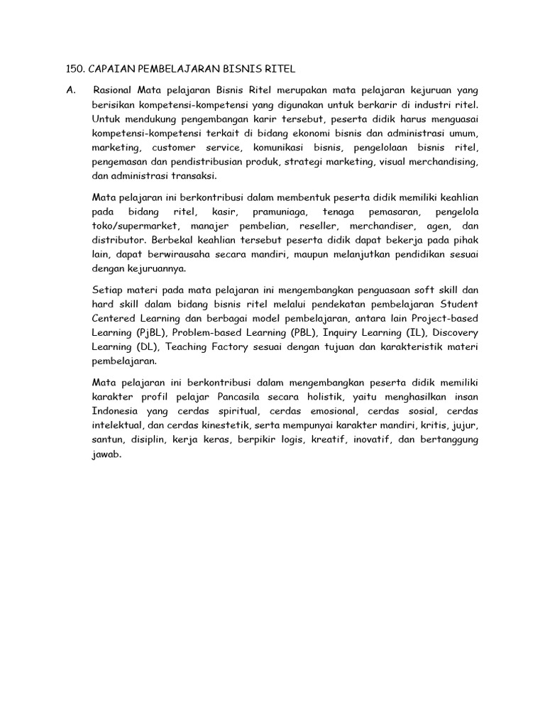 Capaian Pembelajaran Ganjil Kelas XI 2023 | PDF