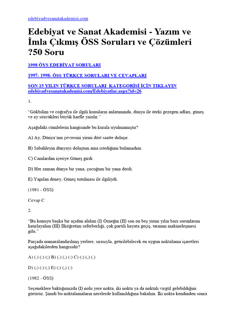 Oss Sorulari | PDF