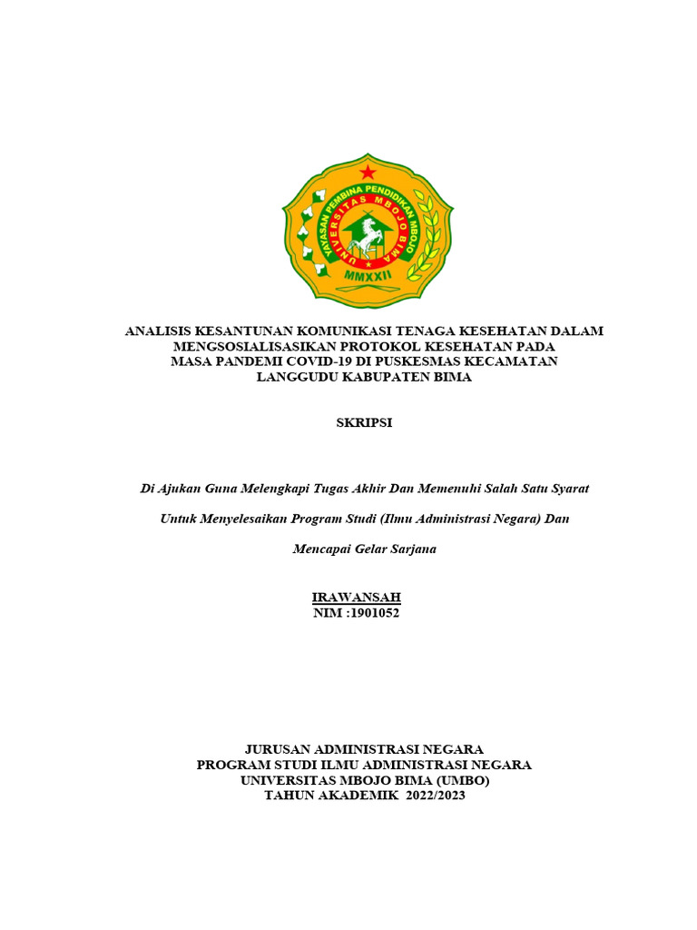 Analisis Kesantunan Komunikasi Tenaga Kesehatan Dalam ... Analisis Kesantunan Komunikasi Tenaga Kesehatan Dalam ...