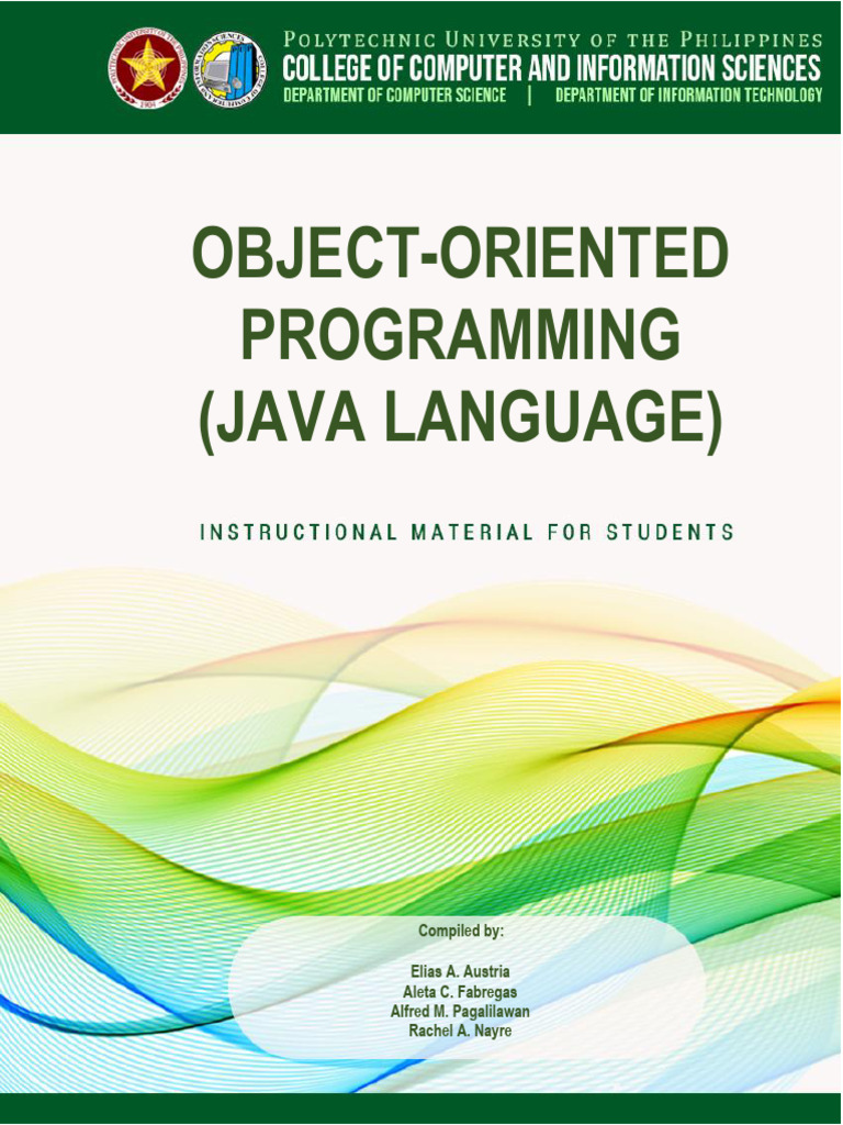 Object Oriented Programming Im Pdf Java Programming Language