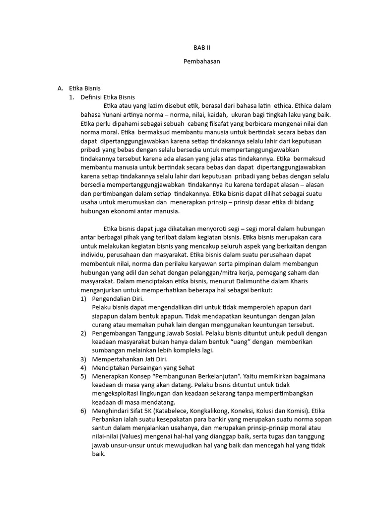 Bab 2 Pembahasan | PDF