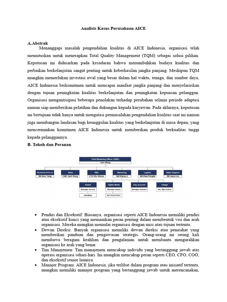 Analisis Kasus Perusahaan Aice | PDF